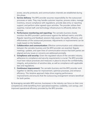 How cannabis bpo works ? | PDF