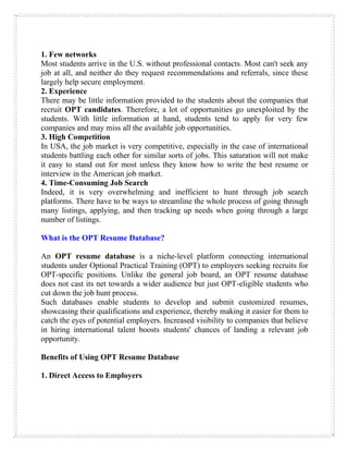 How Can OPT Resume Databases Help Students.pdf