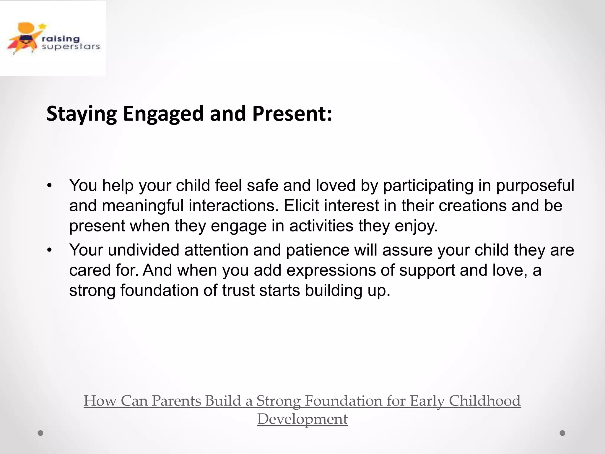 How Can Parents Build a Strong Foundation to Ensure Early Childhood ...