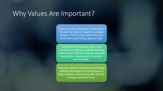 How Can Teachers Add Values to Their Class? | PDF
