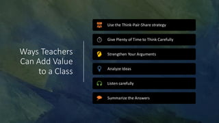 How Can Teachers Add Values to Their Class? | PPT
