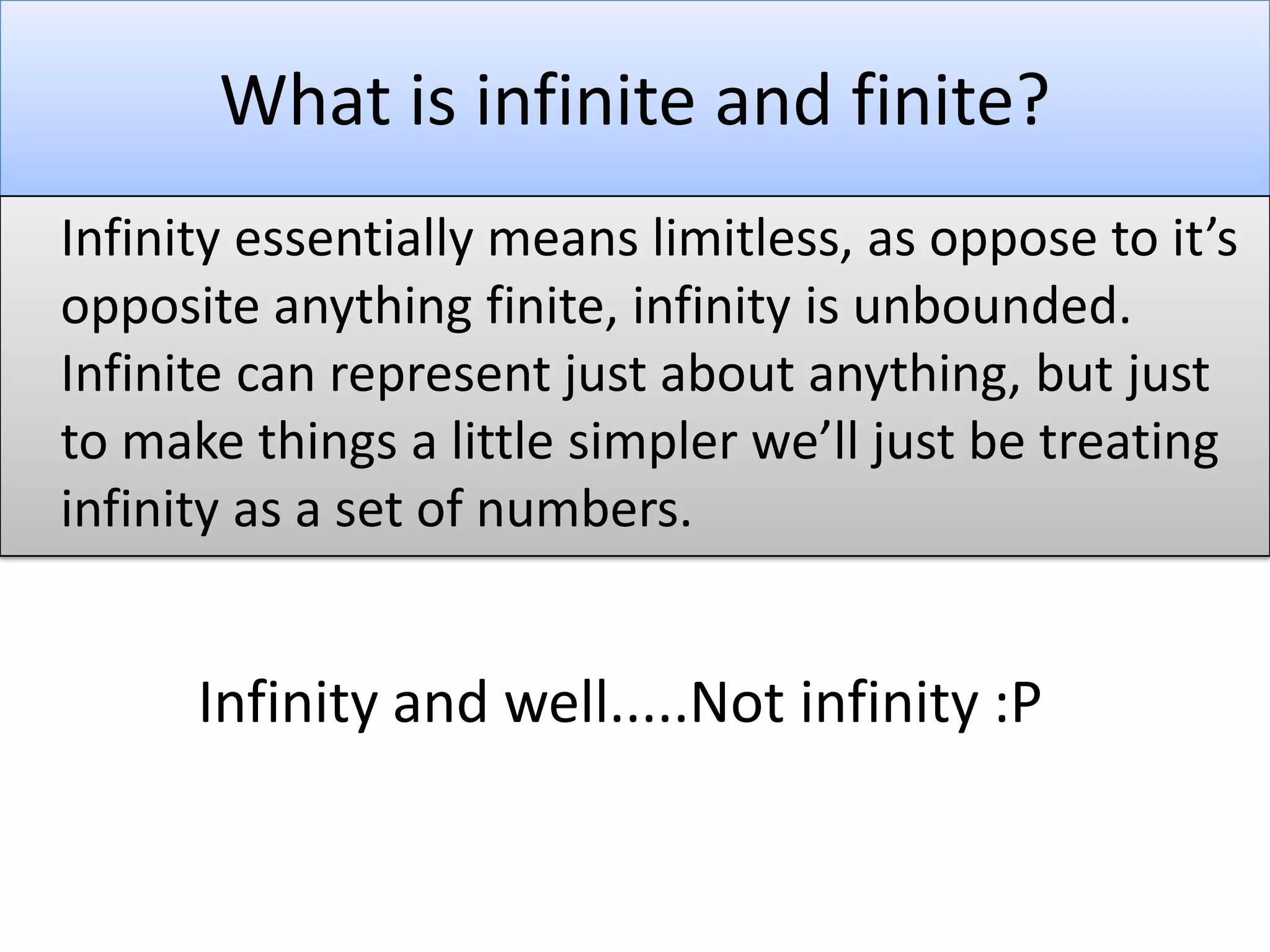 How can there be different sizes of infinity | PPTX