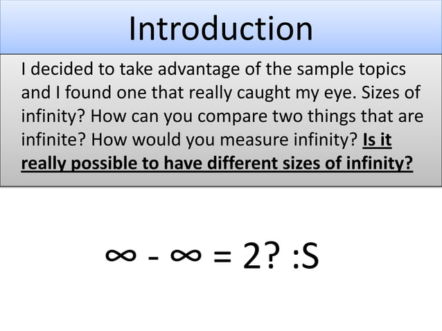 How can there be different sizes of infinity | PPTX