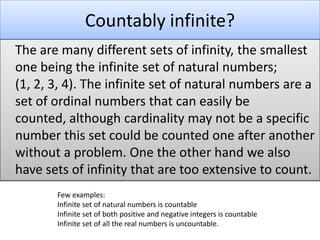 How can there be different sizes of infinity | PPTX