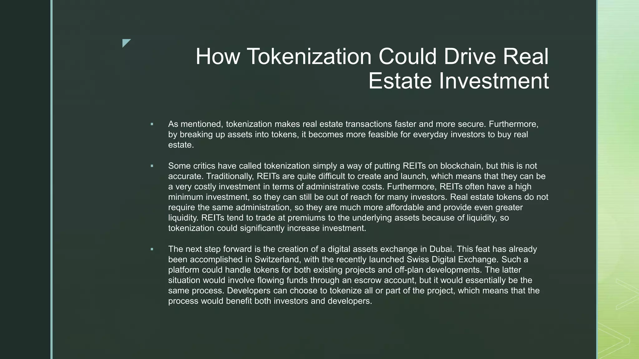 How Can Tokenization Drive Innovation in the Dubai Real Estate Market ...