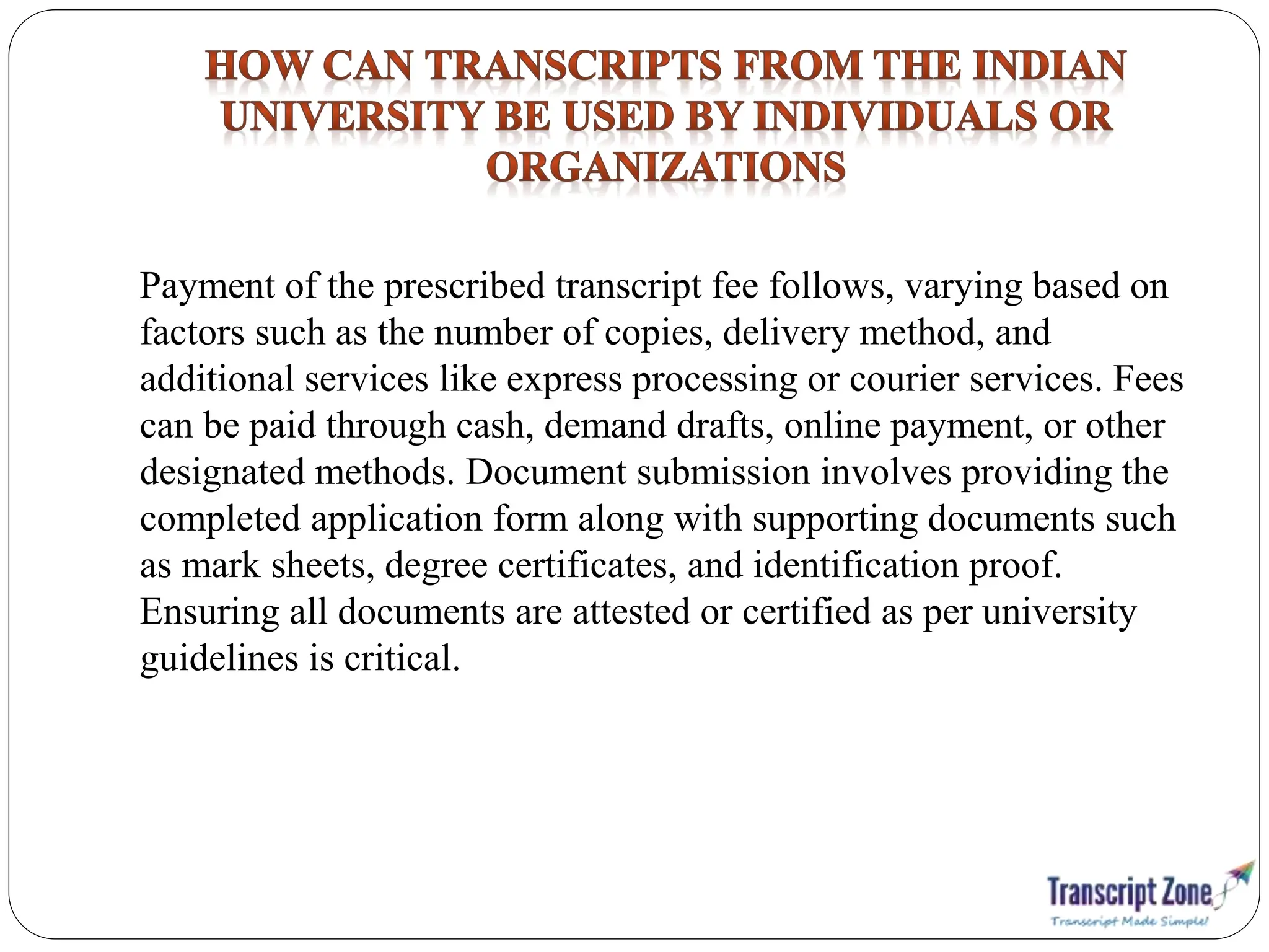 How can transcripts from the Indian University.pptx