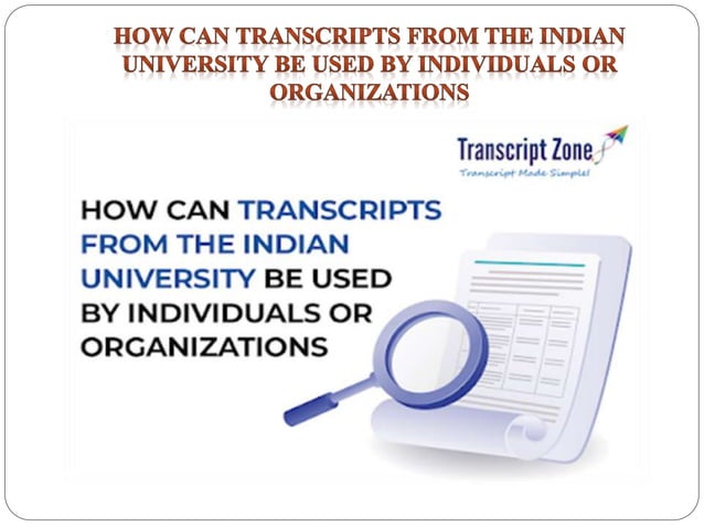 How can transcripts from the Indian University.pptx