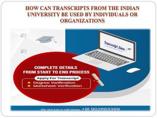 How can transcripts from the Indian University.pdf