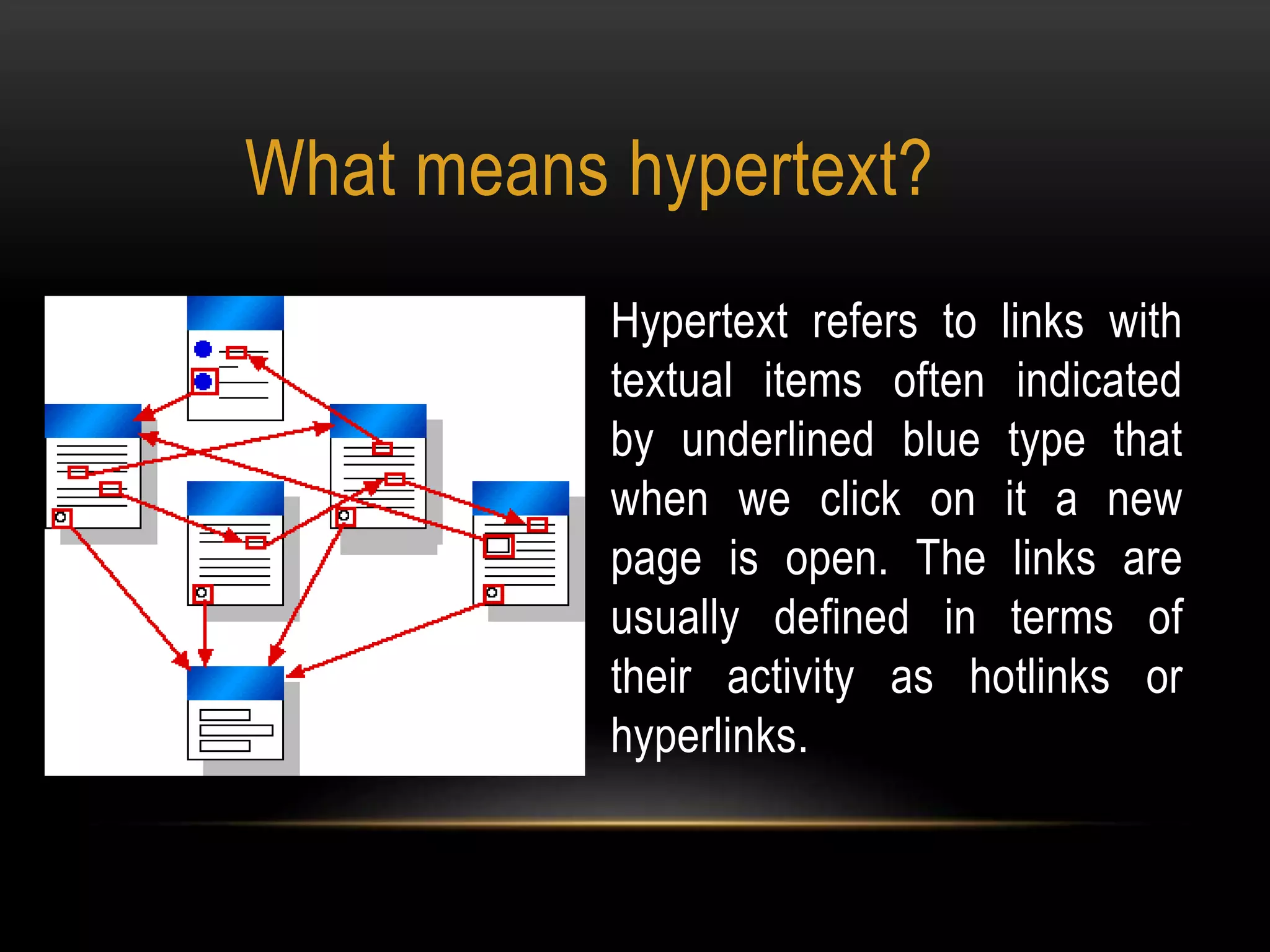 How can use a hypertext, hypermedia and Multimedia | PPTX | Internet ...