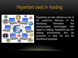 How can use a hypertext, hypermedia and Multimedia | PPTX | Internet for Beginners | Internet