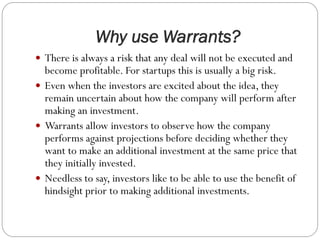 How can Warrants Help you Close a Deal? | PDF