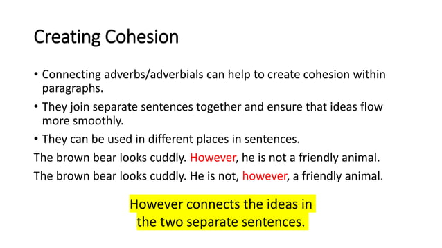 How can we make our writing cohesive | PPT