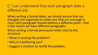 How can we structure a letter | PPT