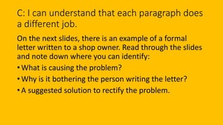 How can we structure a letter | PPT