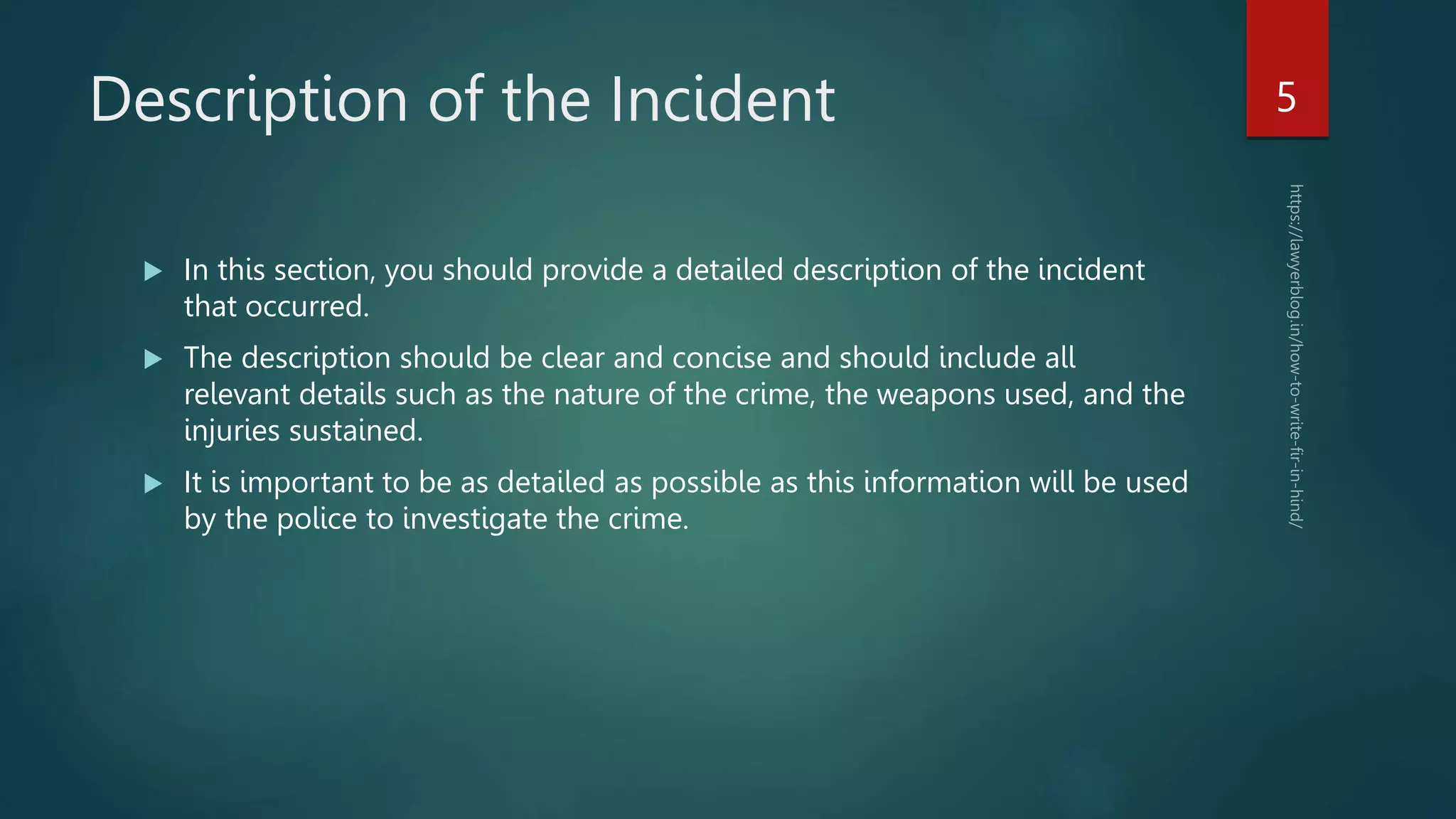 how to write FIR (First Information Report) | PPTX