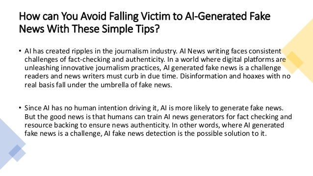 How can You Avoid Falling Victim to AI-Generated Fake News With These ...