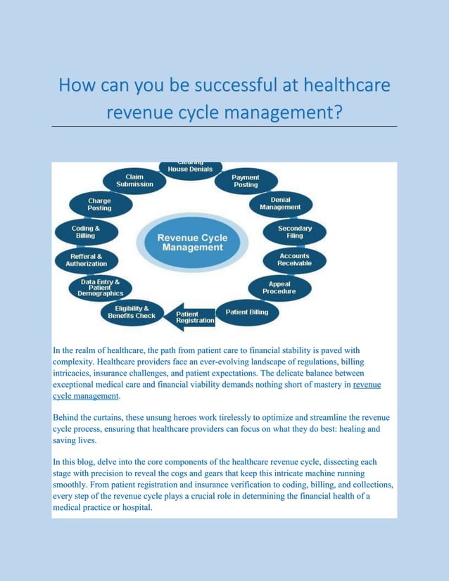 How can you be successful at healthcare revenue cycle management.pdf