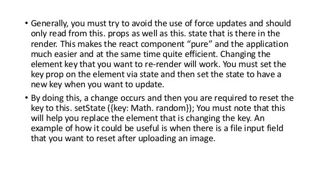 How Can You Force React Components To Rerender Without Calling The Set State Ppt Ppt