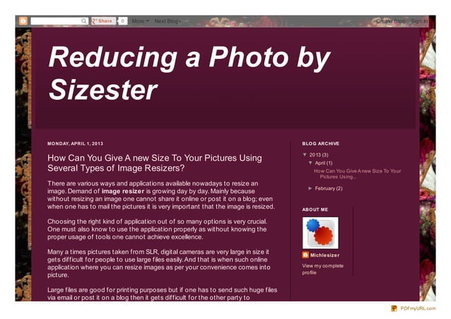 How can you give a new size to your pictures using several types of ...