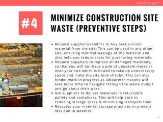 How can you minimize waste at construction site? | PDF