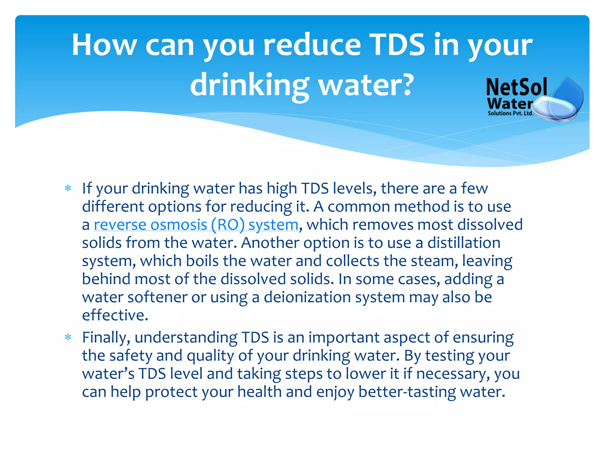 How can you reduce TDS in your drinking water.pptx