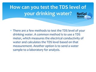 How can you reduce TDS in your drinking water.pptx
