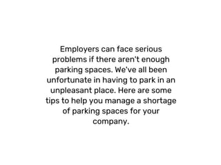 How can you solve the problem of parking spaces in the USA.pptx