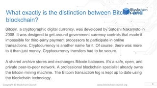 How can you tell the difference between bitcoin and blockchain | PPT