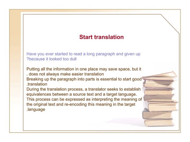 How can you translate a paragraph | PPT