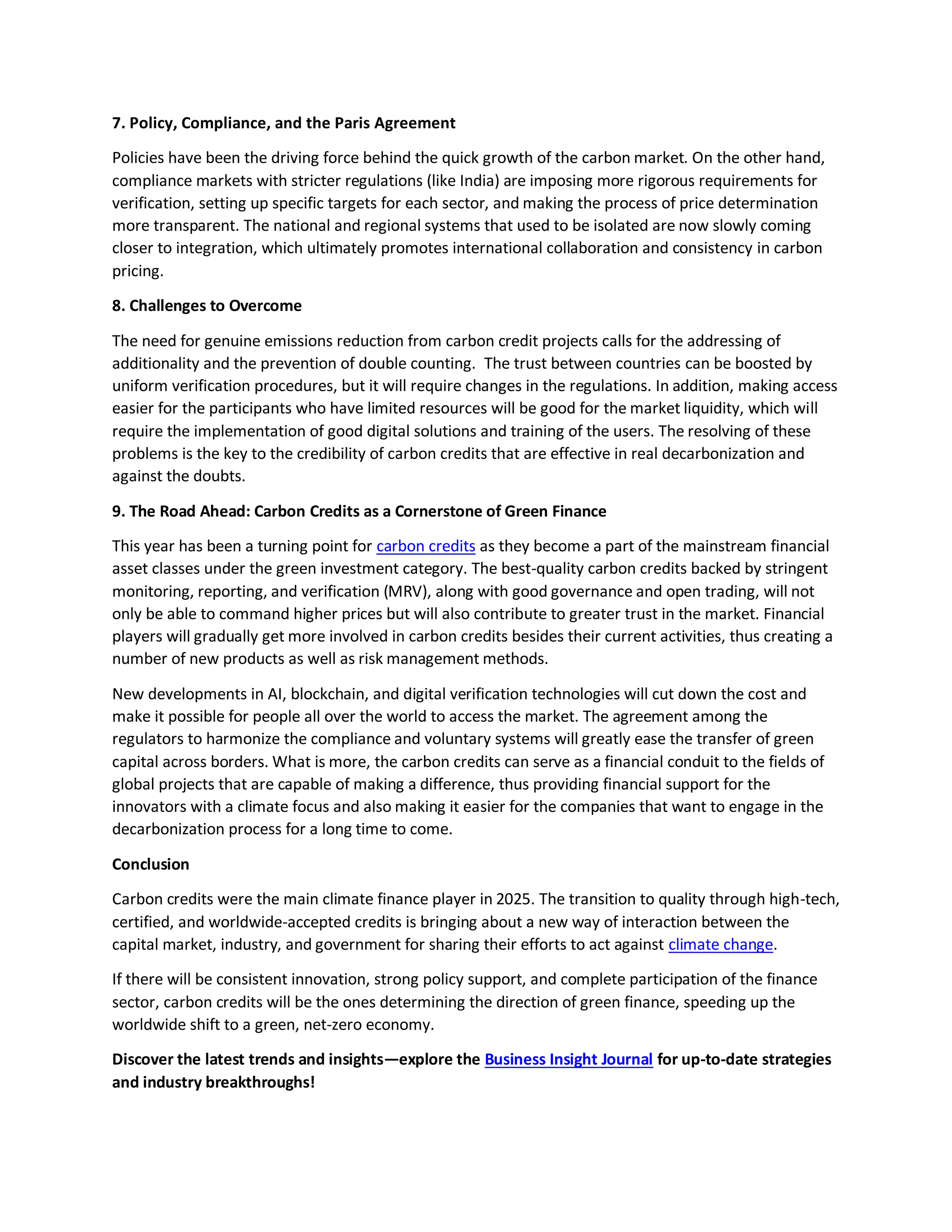 Carbon Credits Charting the Future of Green Finance | PDF