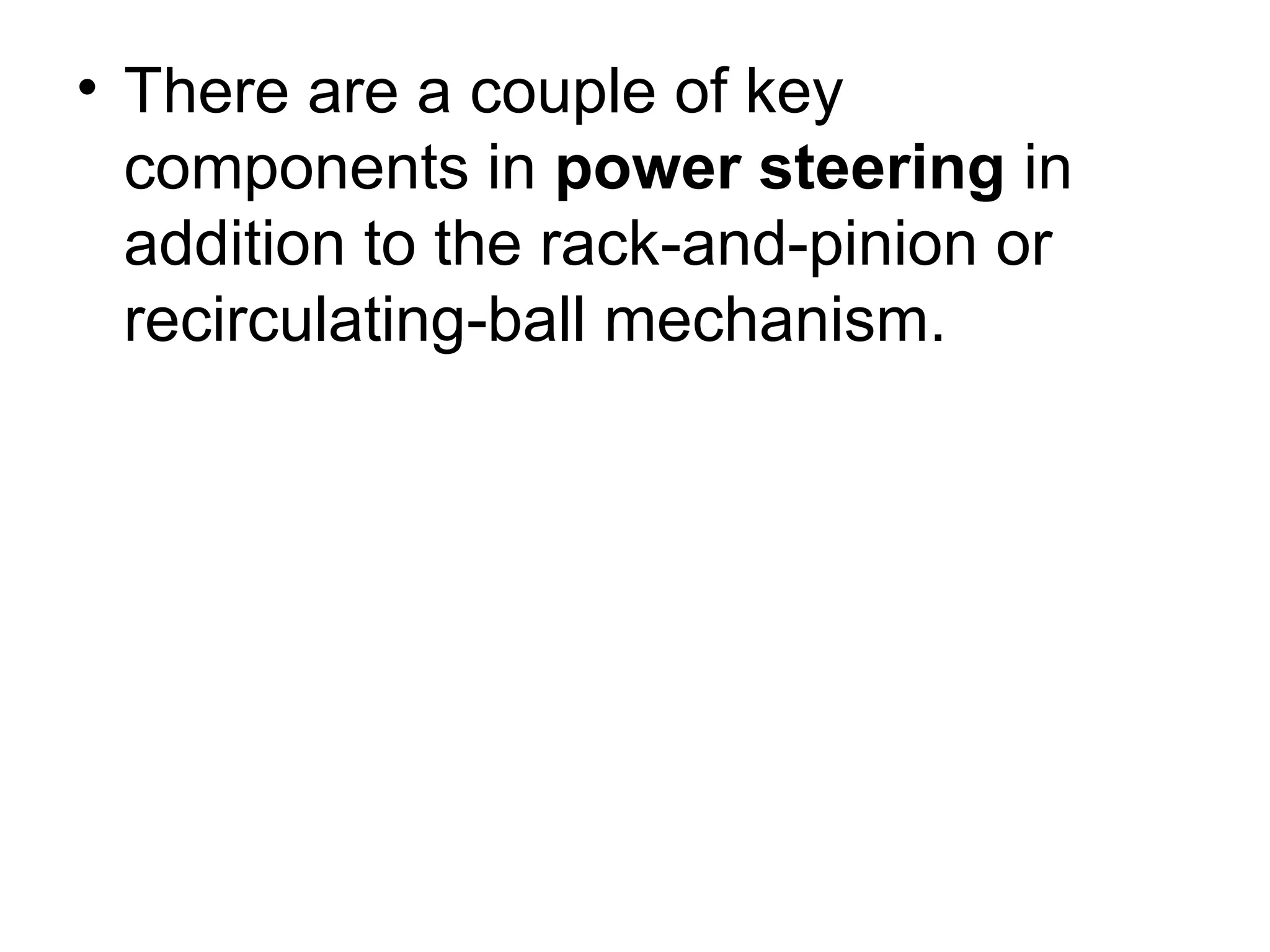 How car steering works( Recirculating-ball Steering) | PPT