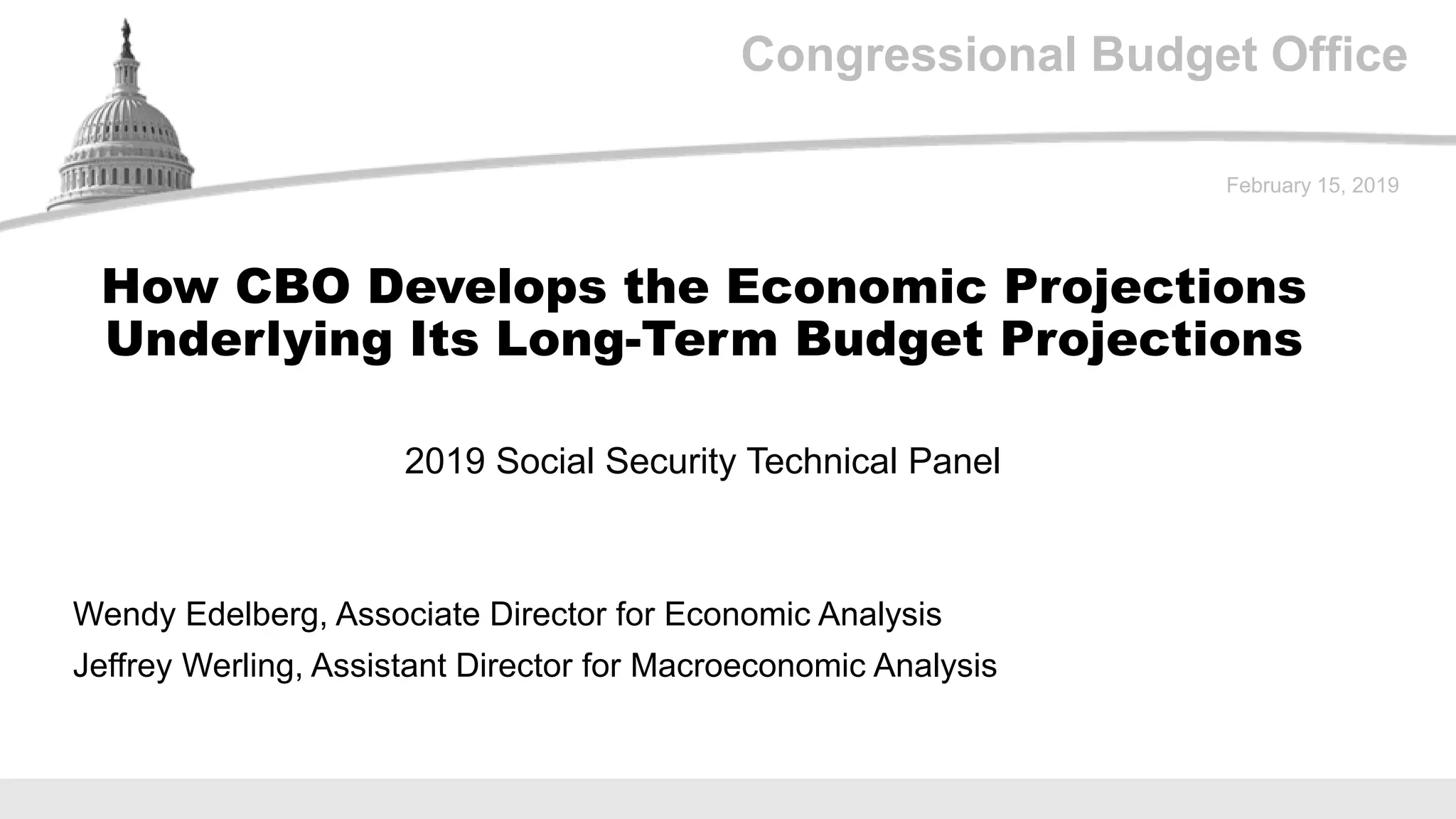 How CBO Develops the Economic Projections Underlying Its Long-Term ...