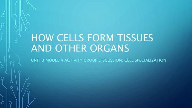 How cells form tissues and other organs | PPT