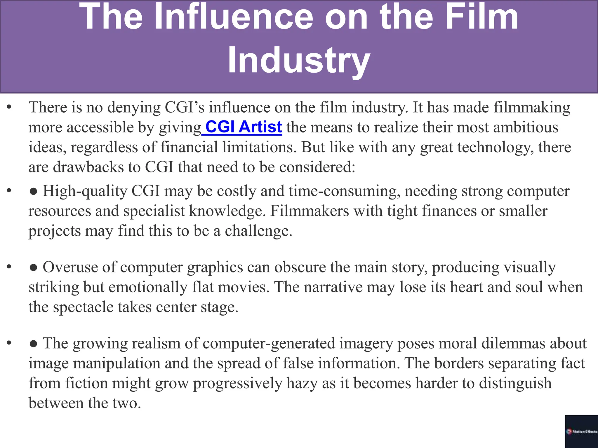 How CGI Revolutionized VFX in Film Production.pptx