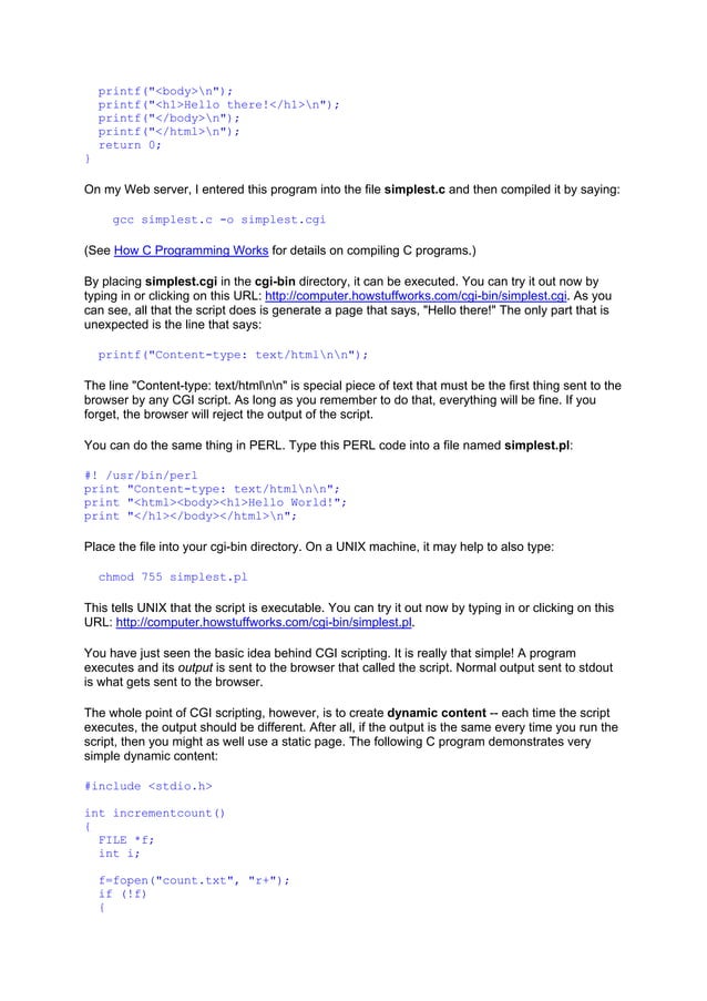 How cgi scripting works | PDF How cgi scripting works | PDF