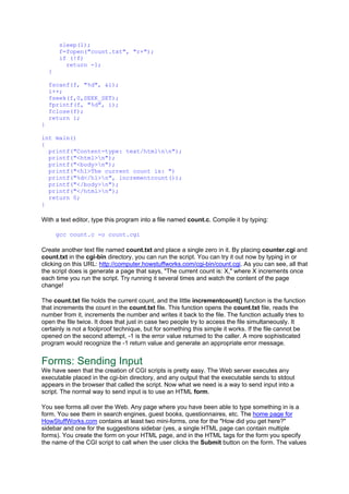 How cgi scripting works | PDF | Web Development | Internet
