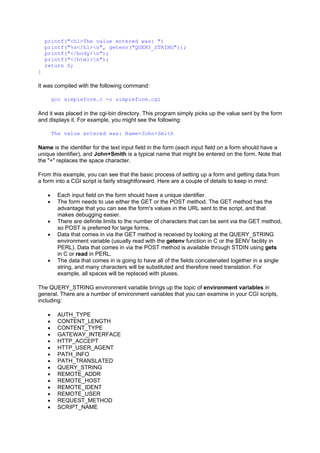 How cgi scripting works | PDF | Web Development | Internet