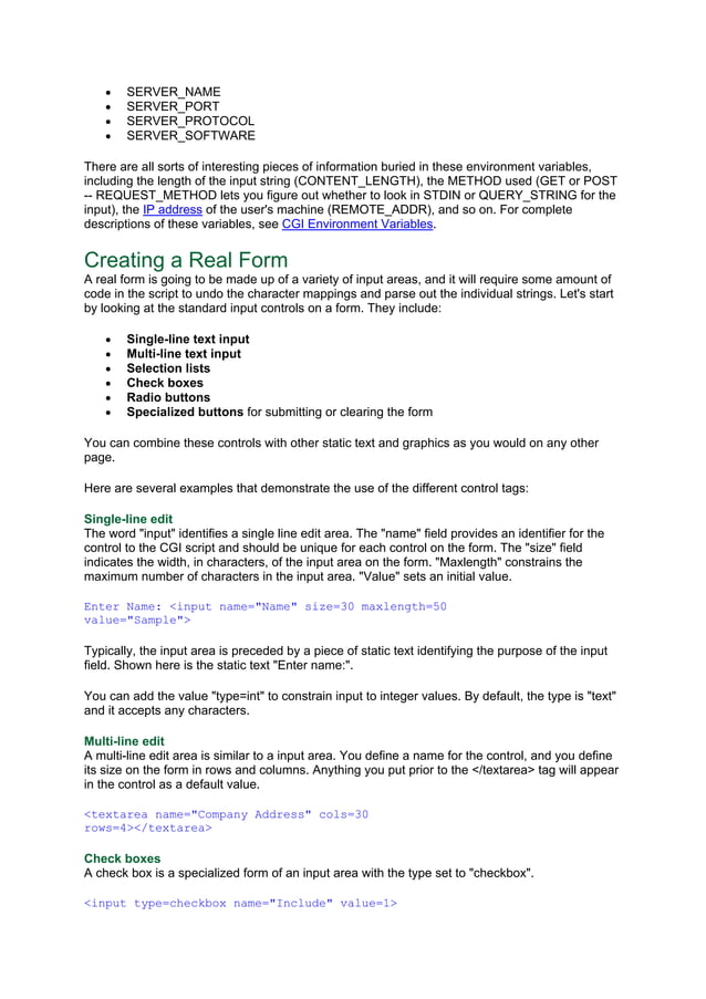 How cgi scripting works | PDF How cgi scripting works | PDF