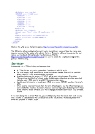 How cgi scripting works | PDF | Web Development | Internet