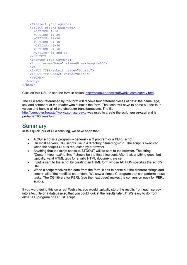 How cgi scripting works | PDF How cgi scripting works | PDF