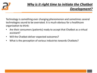 How Chatbots Empower Healthcare Ecosystem? | PPTX | Artificial ...