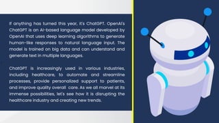 How Chat GPT Can Help in the Healthcare Industry? | PDF