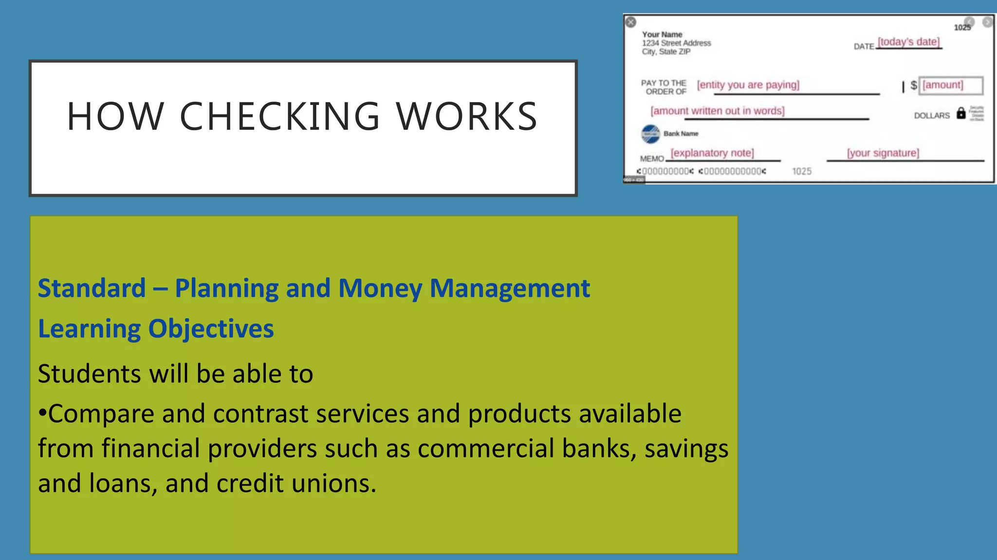 How checking works | PPT