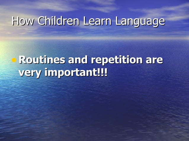 #How children learn language | PPT