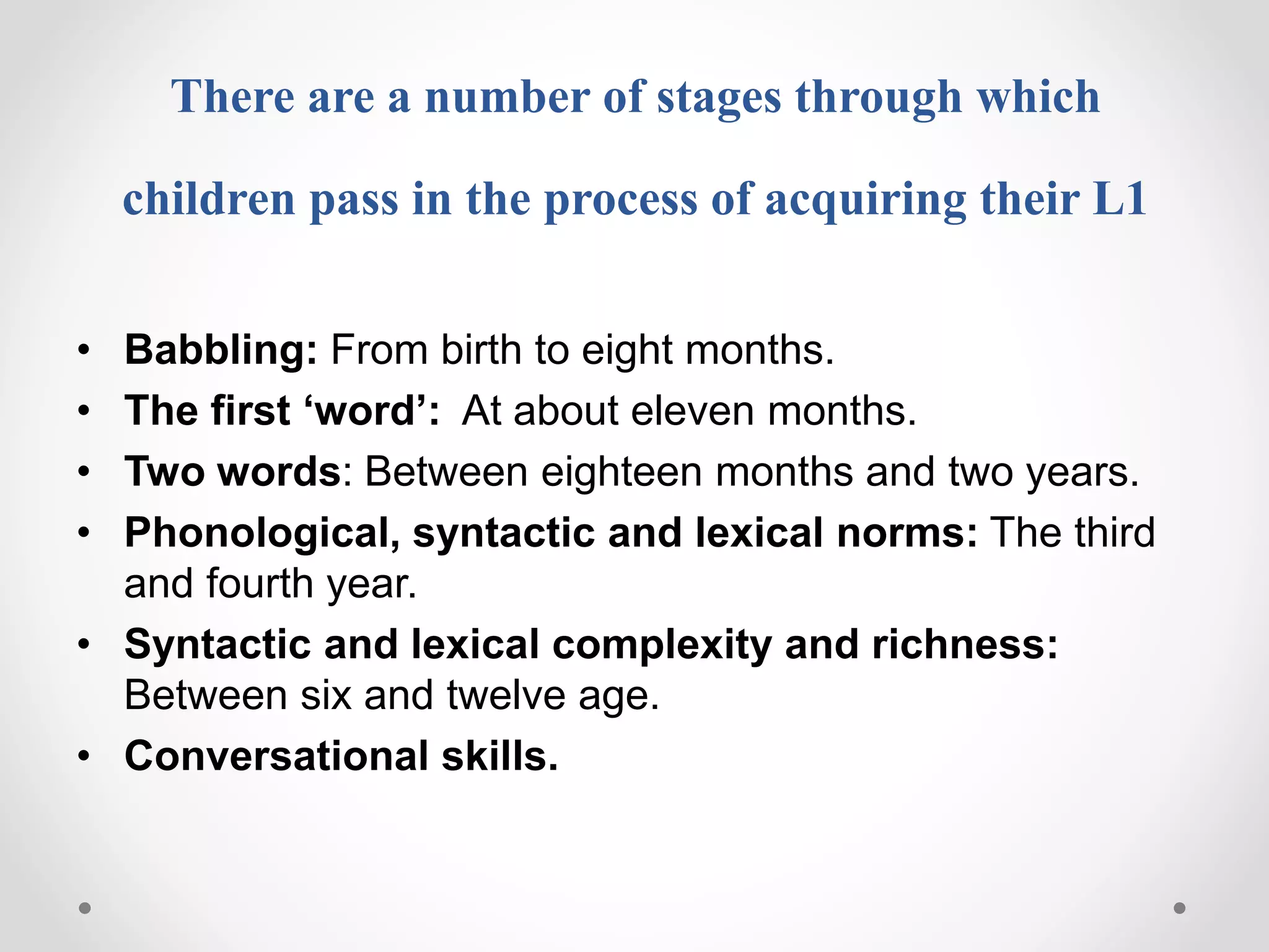 How children learn languages | PPT
