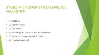How children learn languages | PPTX