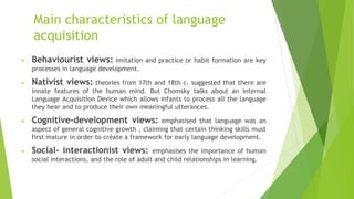 How children learn languages | PPTX