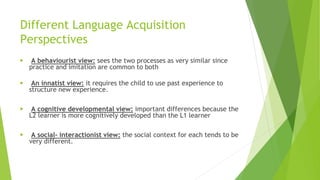 How children learn languages | PPTX