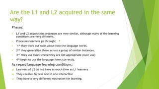 How children learn languages | PPTX