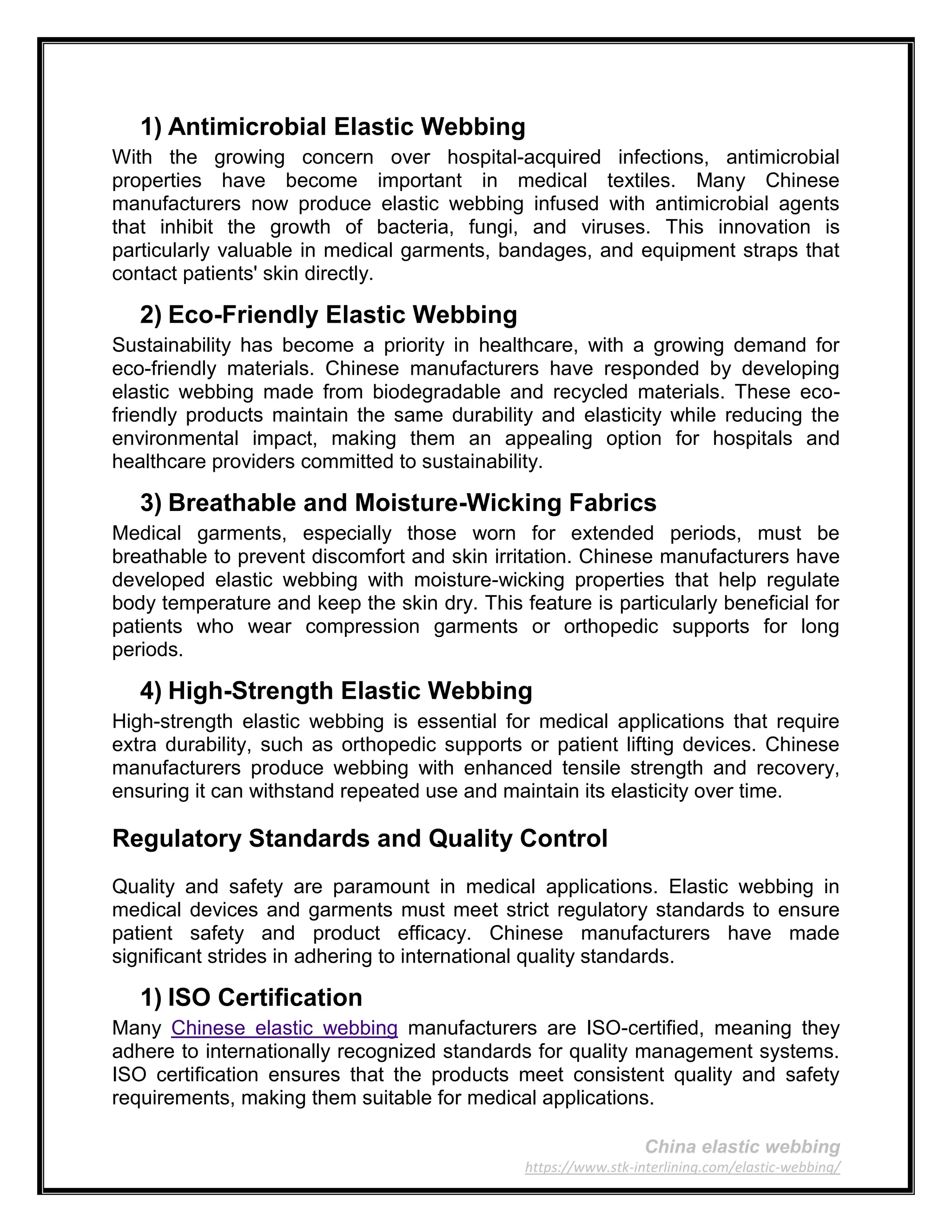 How China Elastic Webbing is Transforming the Medical Industry | PDF
